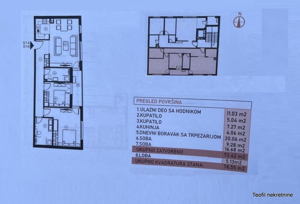 Metohijska, Trosoban stan na prodaju, 79m2, 259.200€