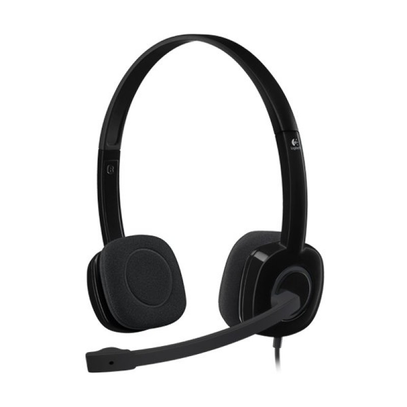 LOGITECH H151 Wired Stereo Headset - BLACK - 3.5 MM ( 981-000589 )