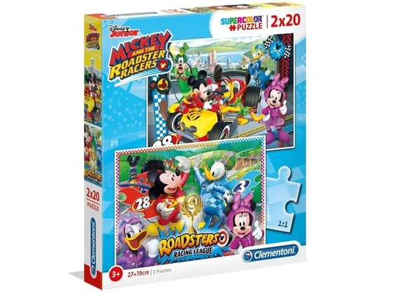 Clementoni Slagalica Mickey and roadster racers 2x20delova