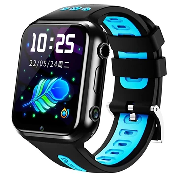 W5PRO 4G DUAL CAMERA KIDS WATCH 2+16G WEAR RESISTANT 1.83" IPS HD SMART PHONE WATCH - BLACK / BLUE