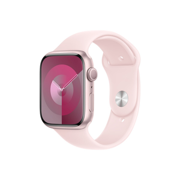 Apple Watch S9 GPS 45mm Pink with Light Pink Sport Band - S/M