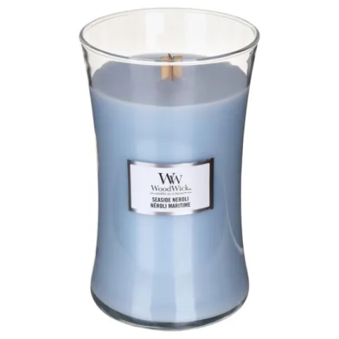 Seaside Neroli - L Wood Wick Mirisna sveća (neroli, lotos, lavanda, žalfija)