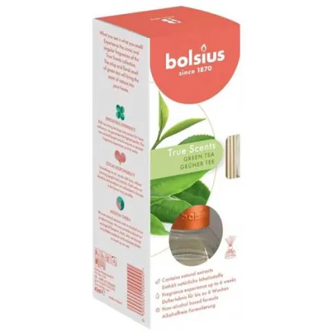 Bolsius mirisni difuzor sa štapićima 45ml - Green Tea True Scents (zeleni čaj)