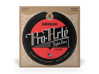 D'Addario NORMAL TENSION Black Nylon Classical Guitar Strings EJ49