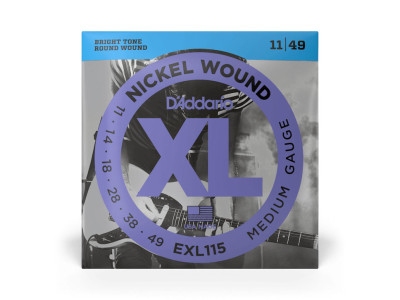 D'Addario 11-49 Medium Electric Guitar Strings EXL115