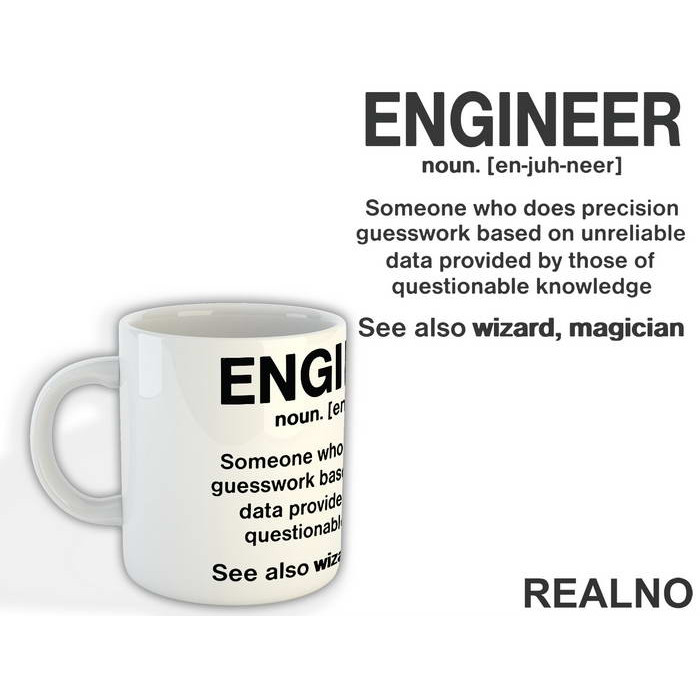 ENGINEER DEFINITION - HUMOR - ŠOLJA