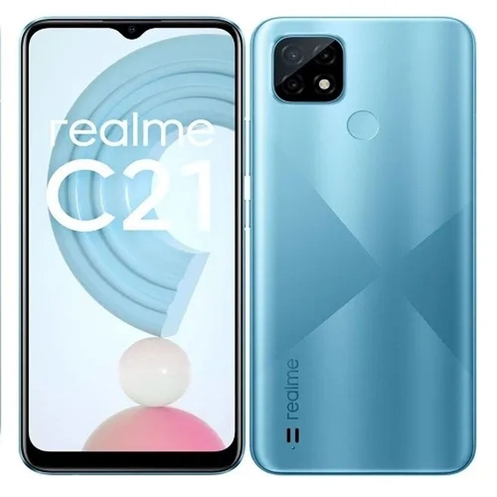 Realme C21, 64 GB, bоја - Svetloplava, Sa tastaturom, Otisak prsta, Na preklapanje