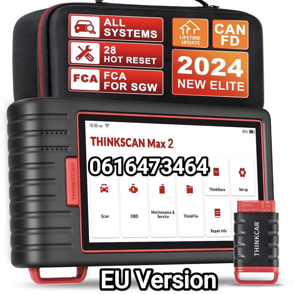 NOVO - Thinkcar ThinkScan Max 2 EU WiFi Bluetooth OBD2 Thinkcar