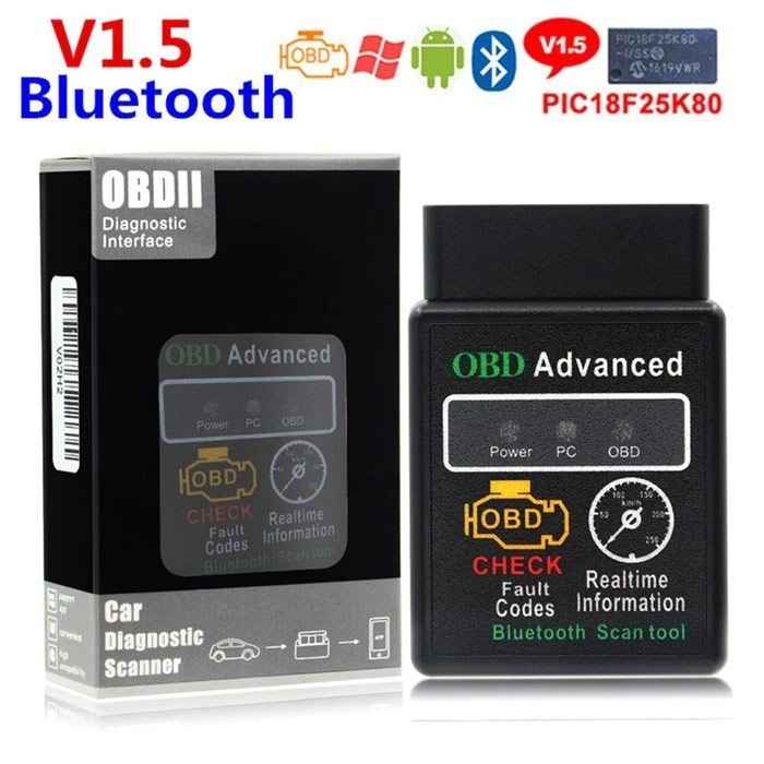 Bluetooth ELM327 HHOBD2 OBDII V1.5, 25k80 cip Ovo je ELM 327 V1.5