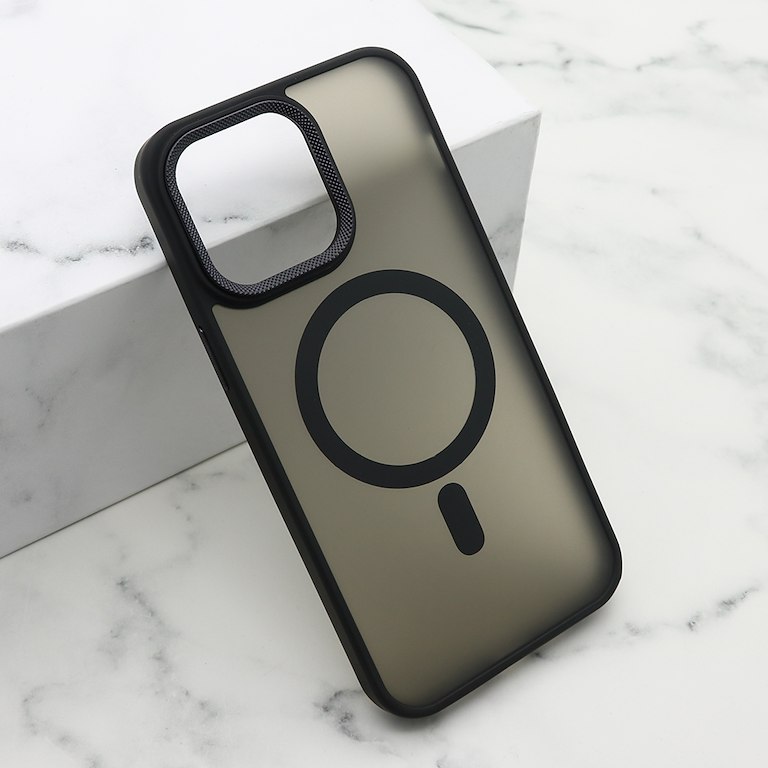 Zastitna maska (futrola) SILKY MAGSAFE II - iPhone 15 Pro (6.1) crna (MS)