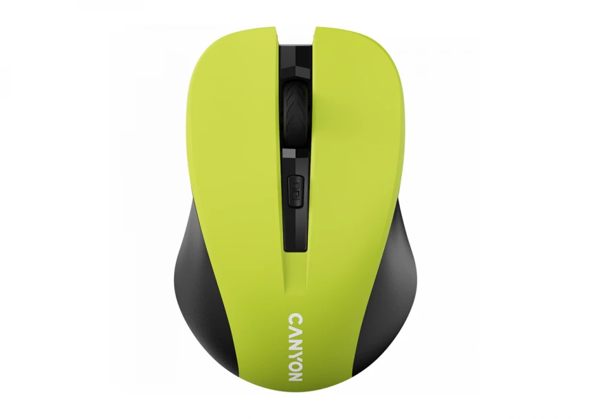 CANYON MW-1, Yellow 2.4GHz wireless optical mouse with 3 buttons, 800/1000/1200 DPI adjustable