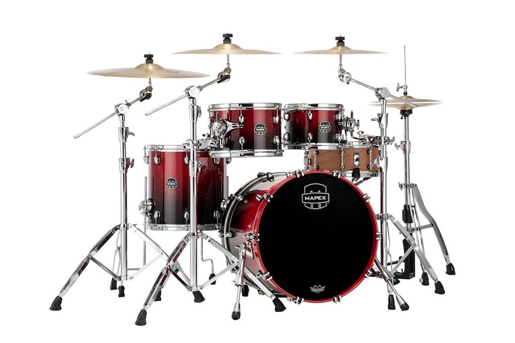 MAPEX SR504XRQ SATURN Fusion Without Snare Scarlet Fade