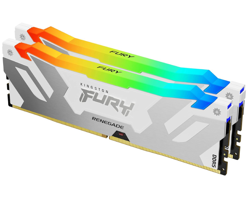 Kingston 32GB FURY Renegade Silver/White RGB XMP DIMM DDR5-8000MT/s, KF580C38RWAK2-32