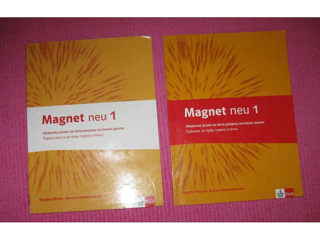 NEMAČKI JEZIK 5. MAGNET NEU 1, KOMPLET. NEKORIŠĆENO!