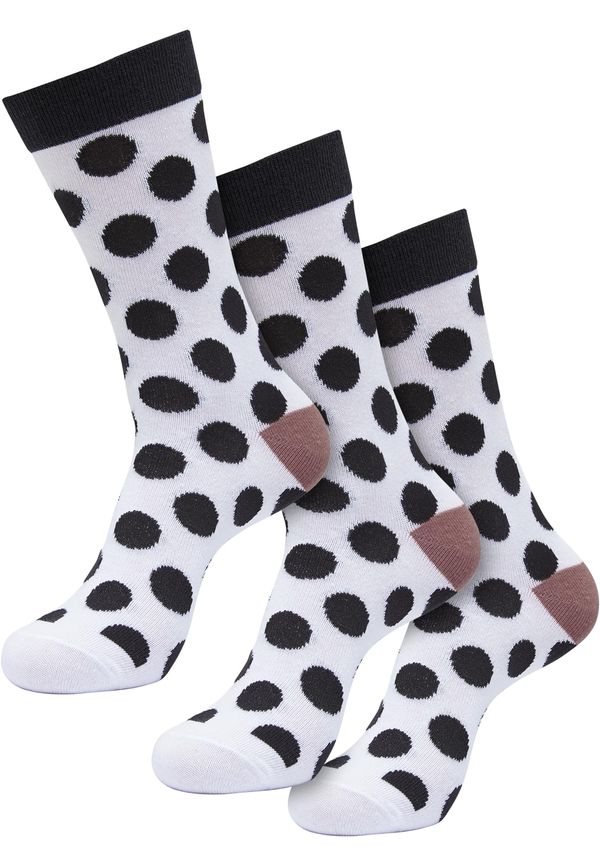 BASIC POLKA DOT 3-PACK SOCKS WHITE/BLACK