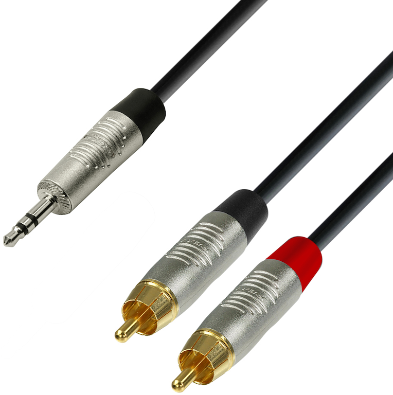 Adam Hall Cables 4 STAR YWCC 0600 Y-kabl (2 RCA na Minijack)