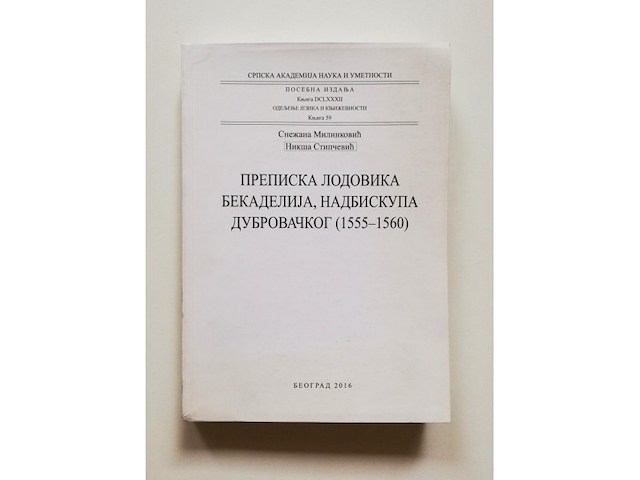 Prepiska Lodovika Bekadelija, nadbiskupa Dubrovačkog