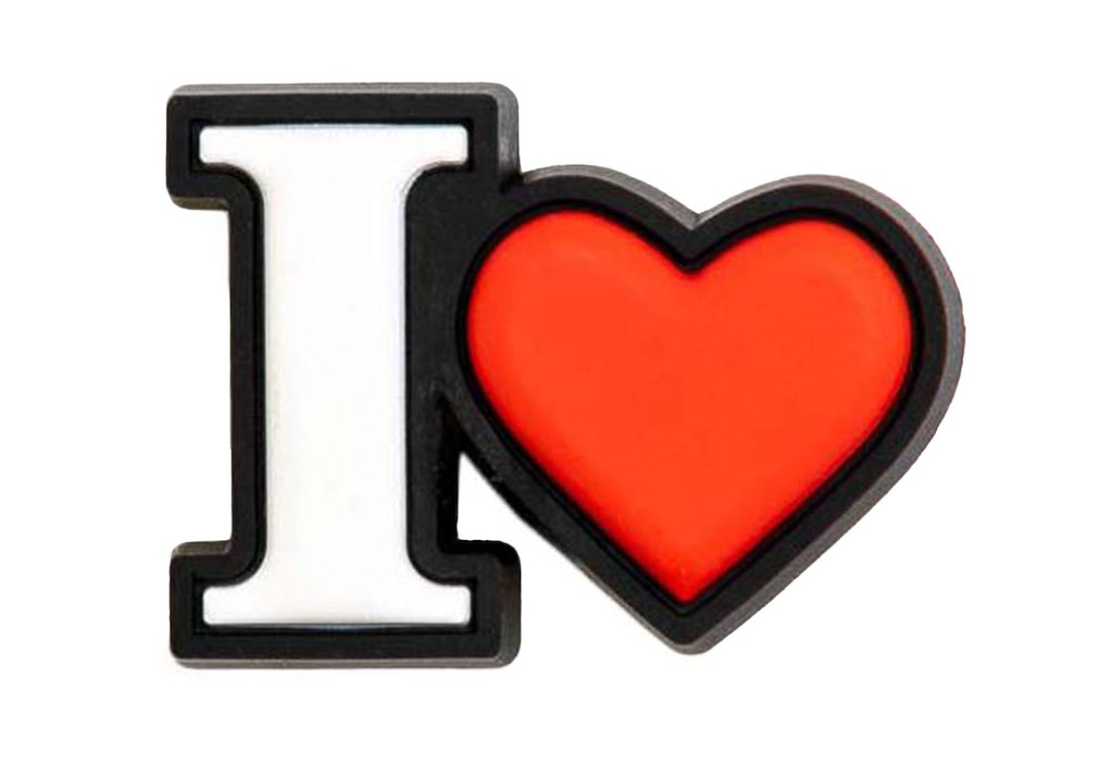 Crocs 
Crocs Jibbitz
- I Heart