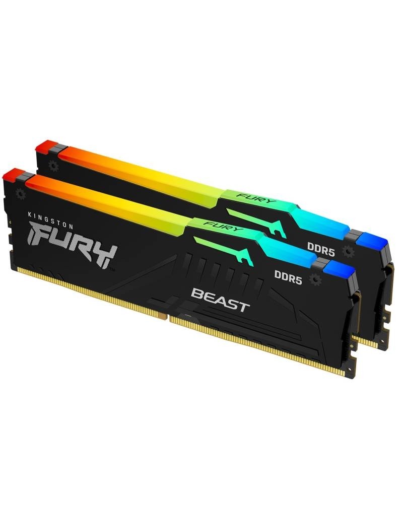 KINGSTON DIMM DDR5 64GB (2x32GB kit) 6000MT/s KF560C36BBEAK2-64 FURY Beast RGB EXPO