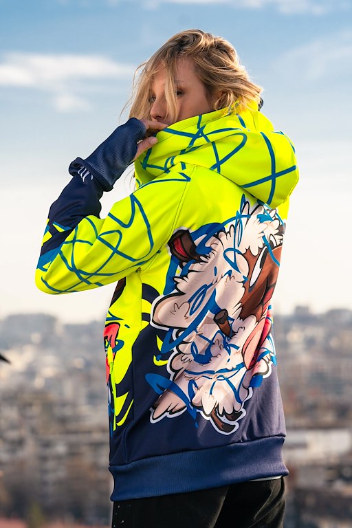 W's Neon Splash Zip Hoodie