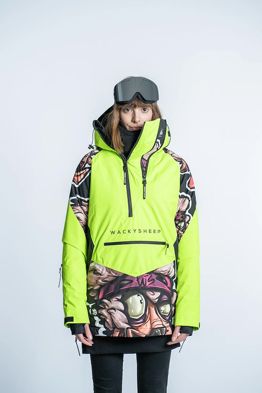 W's Pullover Neon Print Ski Jacket