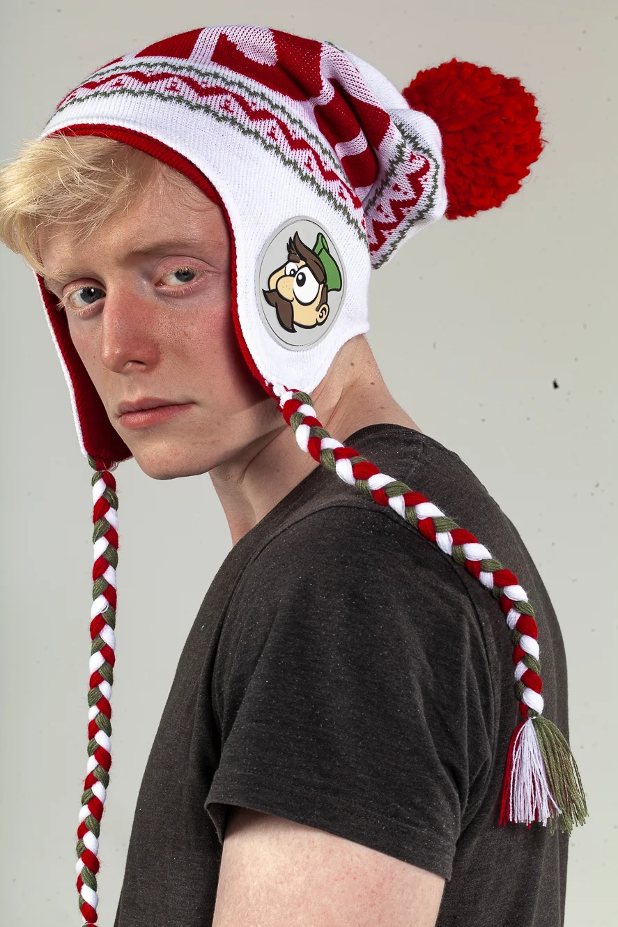 RedWhite Srba EarFlap Beanie