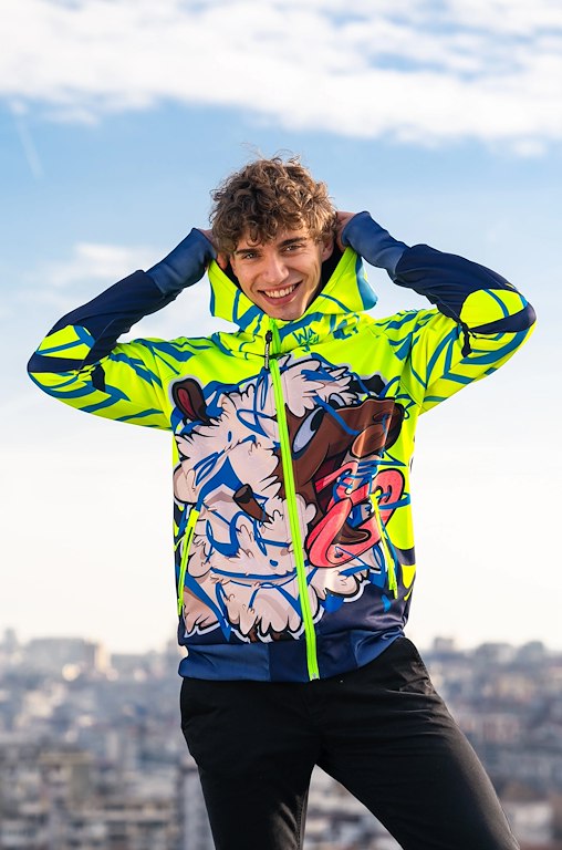 M'S NEON SPLASH ZIP HOODIE