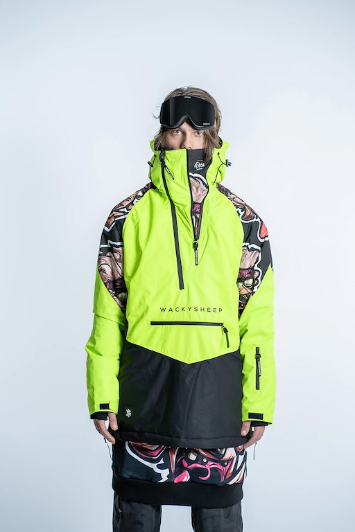 M'S PULLOVER NEON BLACK JACKET