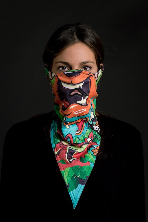 ORANGE JUNK BREATHING HOLE BANDANA