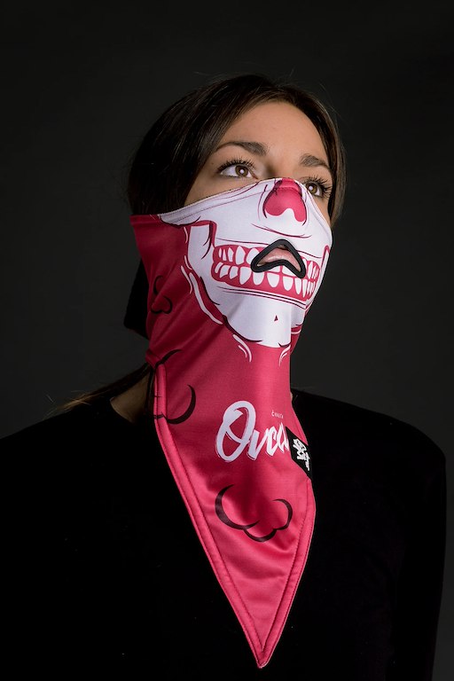 PINK SKELET BREATHING HOLE BANDANA