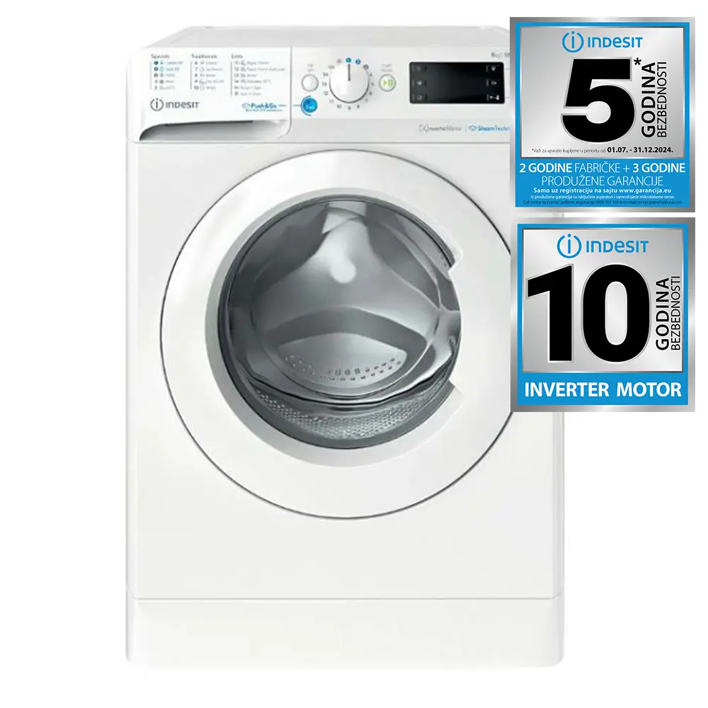 Indesit BWE 81295X WV EE Mašina za pranje veša 8kg, 1200obr/min, Bela