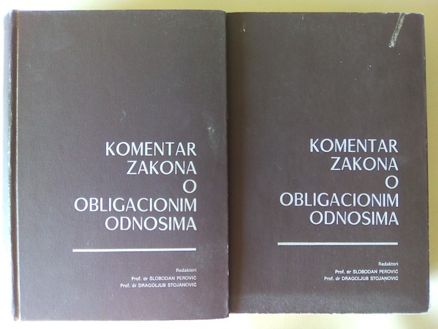 Perović - Komentar zakona o obligacionim odnosima I-II