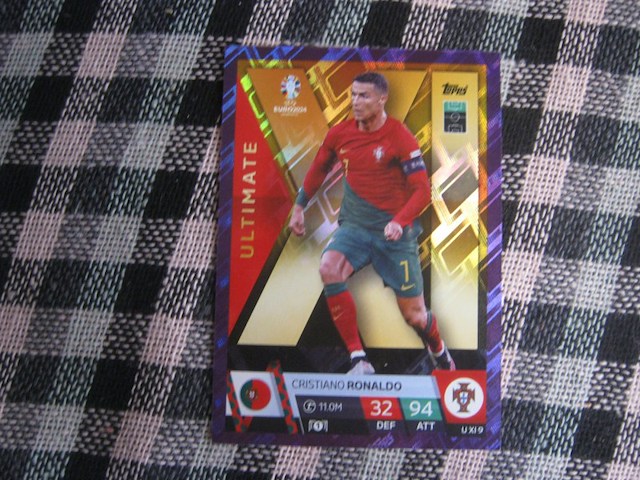 Euro 2024 Match Attax UXI 9 Cristiano Ronaldo ljubičast