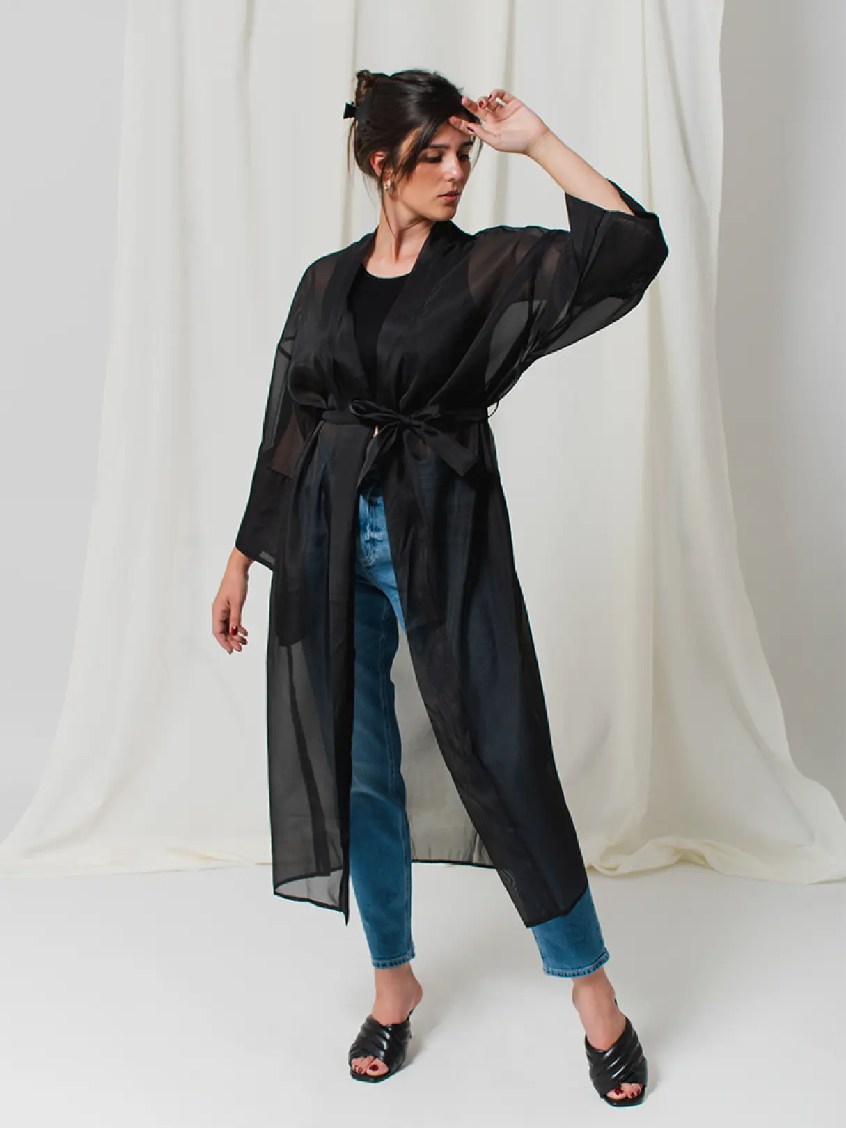 Liberté Essentiel Ženski kimono My Long, Crni