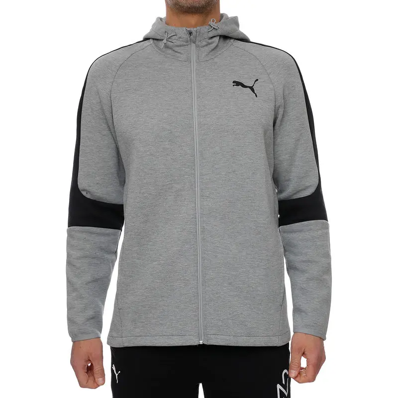 PUMA Muški duks Evostripe Core Fz Hoodie, 585812-03, Sivi