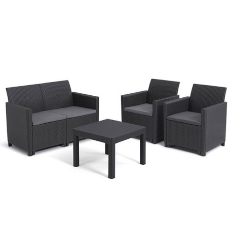 Curver baštenska garnitura marie 2 seater, grafit ( CU 252642 )