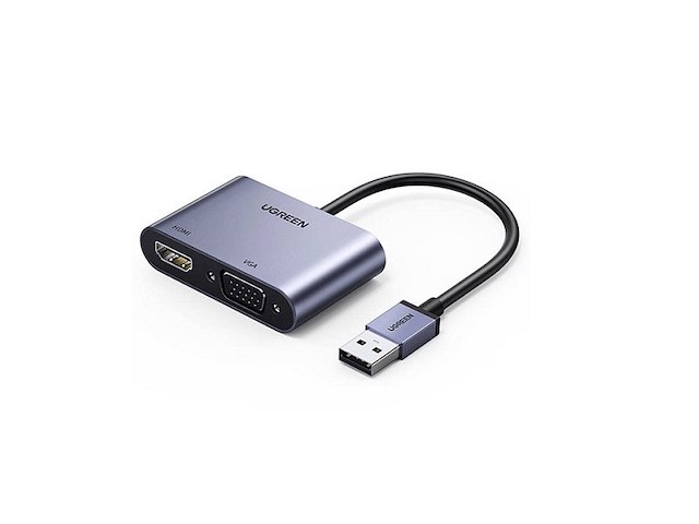 Adapter USB3.0 M-HDMI F+VGA F