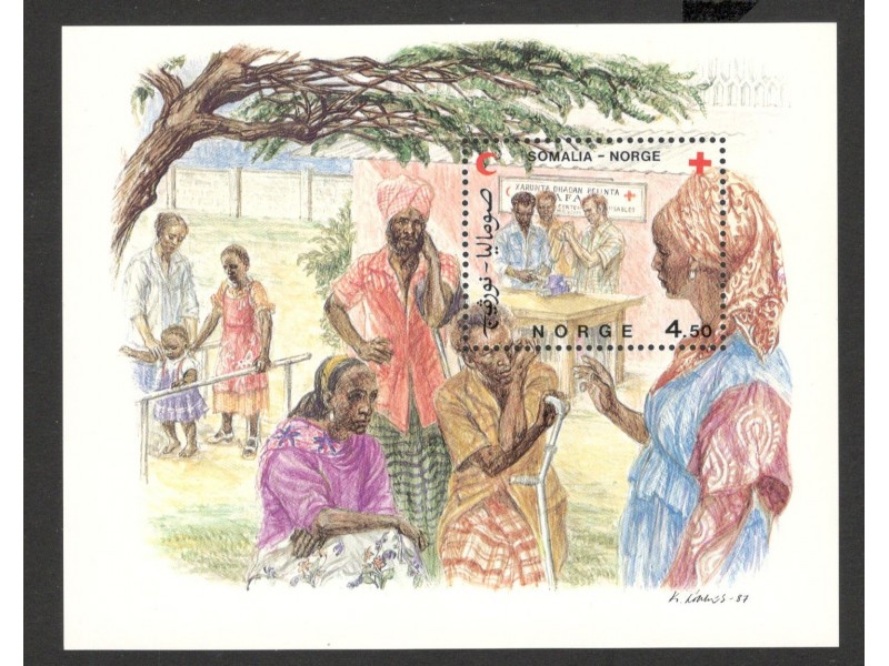 NORVESKA-MNH BLOK - CRVRNI KRST - 1987.