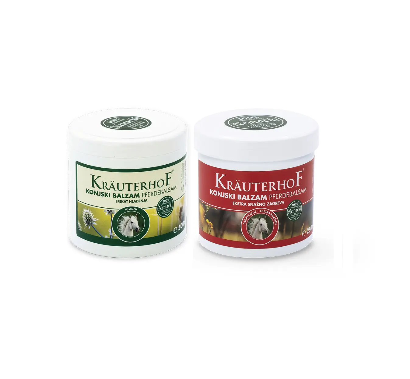 Krauterhof Konjski balzam zel. 500ml+crv. 500ml