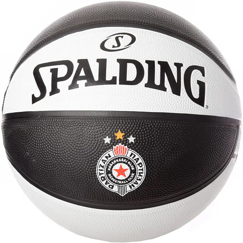 Spalding Lopta za košarku Partizan, Crno - Bela