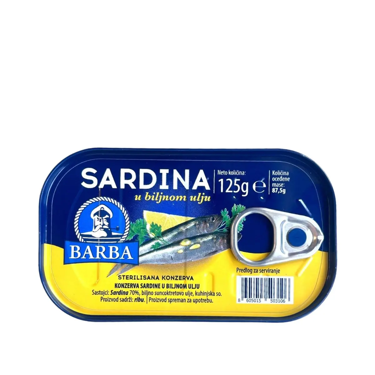 Barba Sardina u ulju 125g