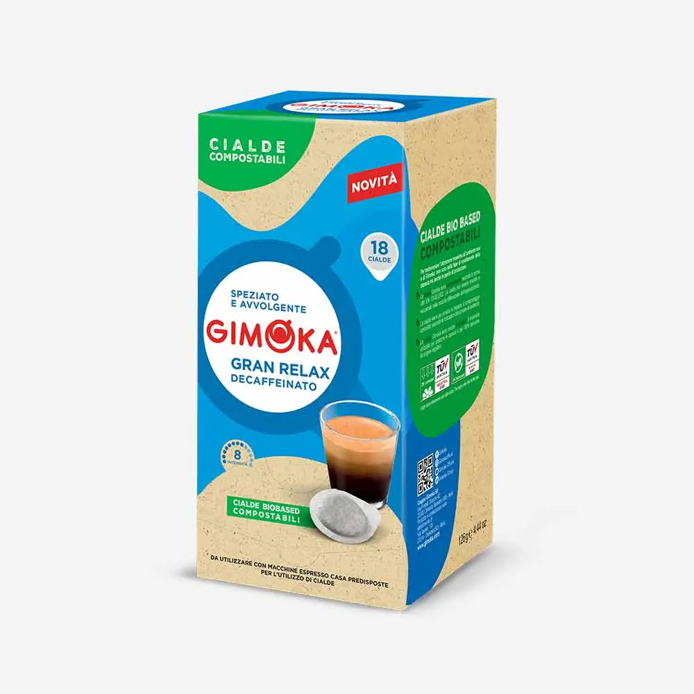 GIMOKA Kapsule za kafu Gran Relax Decaffeinato kafe ESE44mm, 18 komada