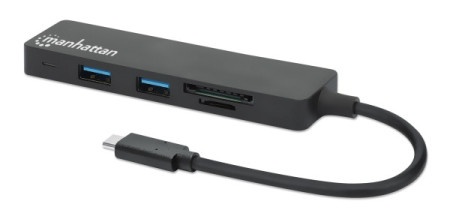 Manhattan 164948 3.2 G1/5Gbps/CR/Crni USB-C HUB 3port