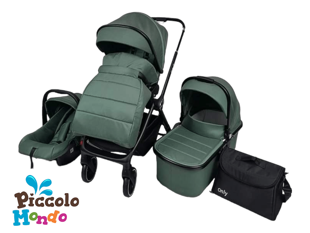 Kolica za bebe Only Alfa 3u1 green