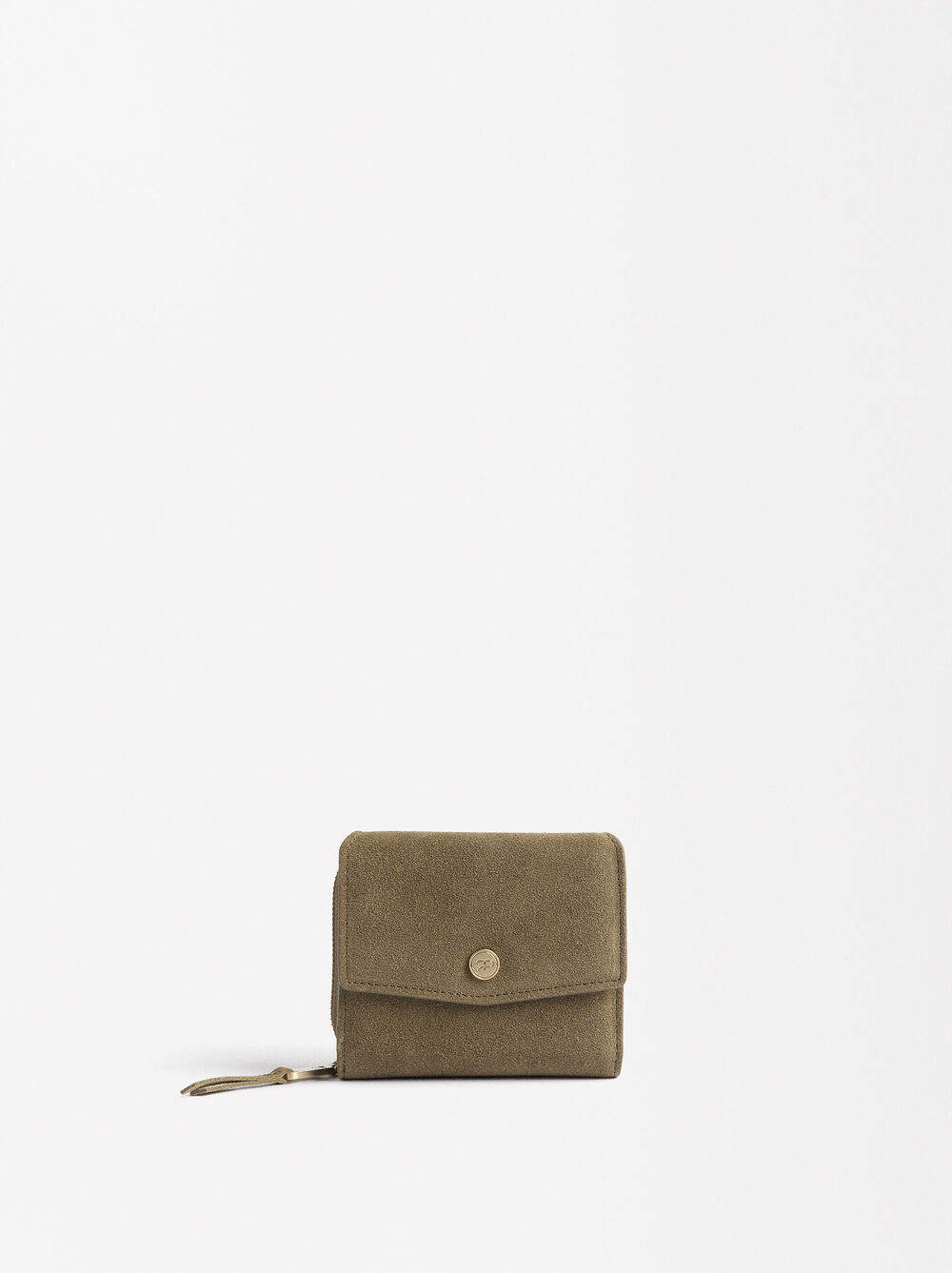 Leather Wallet With Flap Closure