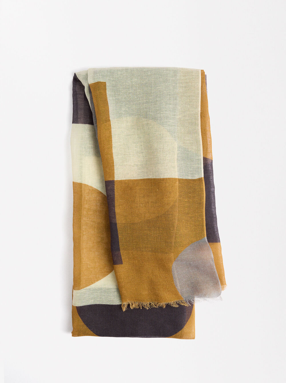 Printed Scarf With Cotton