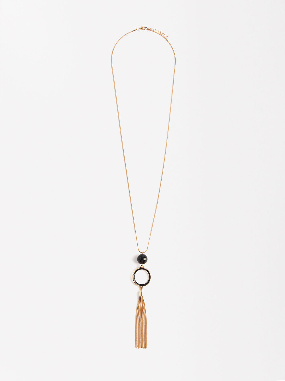 Long Necklace With Stone Pendant