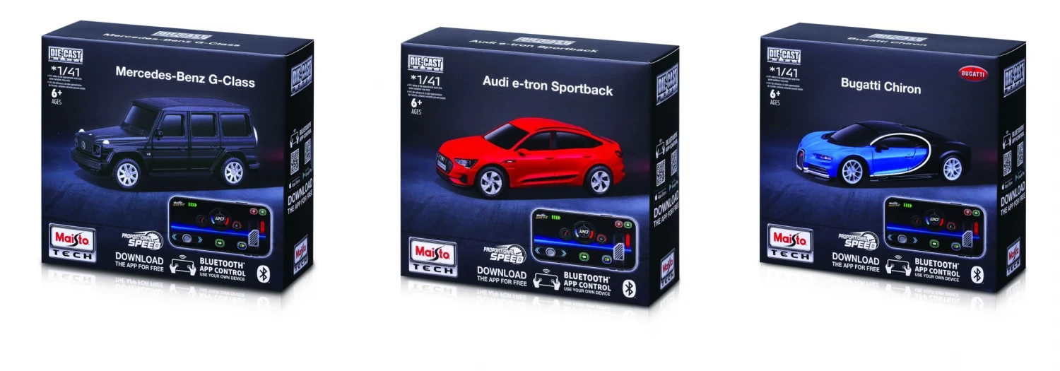 MAISTO 1:41 DIE-CAST METAL RC (BLUETOOTH CAR) 3ASS CENA ZA 1 KOM