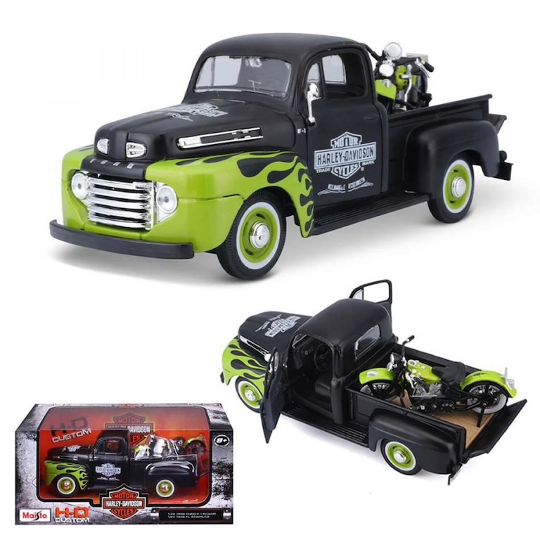 MAISTO AUTO 1:24 1948 FORD F-1 PICKUP + 1:24 1948 FL PANHEAD