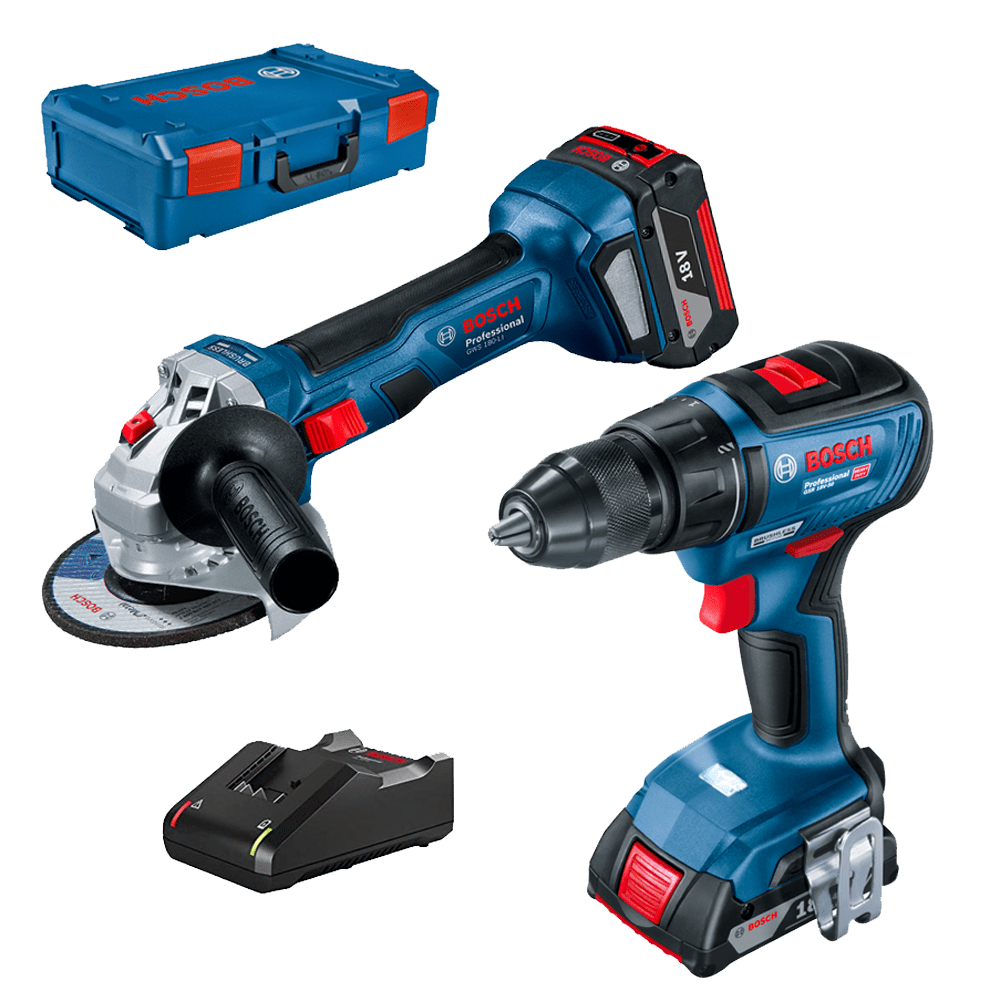 BOSCH GWS 180-LI + GSR 18V-50 0615990M47 Set akumulatorskih alata